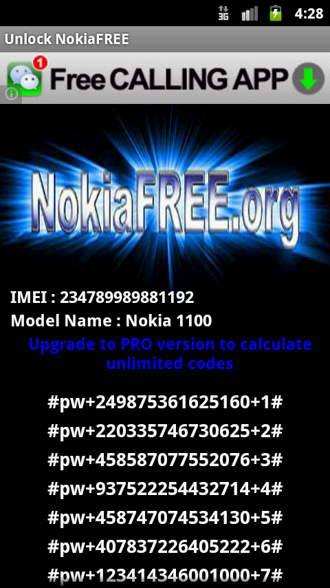 NokiaFRee unlock android screen 3